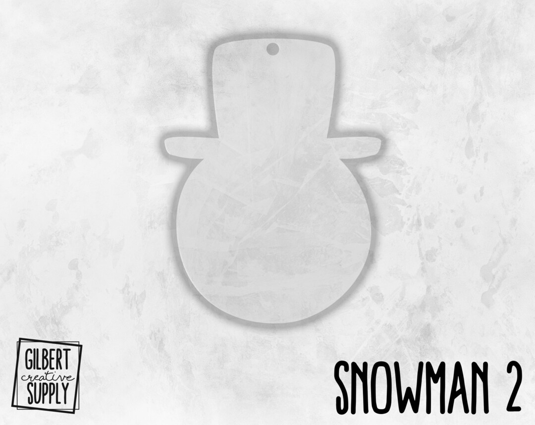 Snowman Acrylic Blanks Snow Man Blank Vinyl Blank Epoxy - Etsy