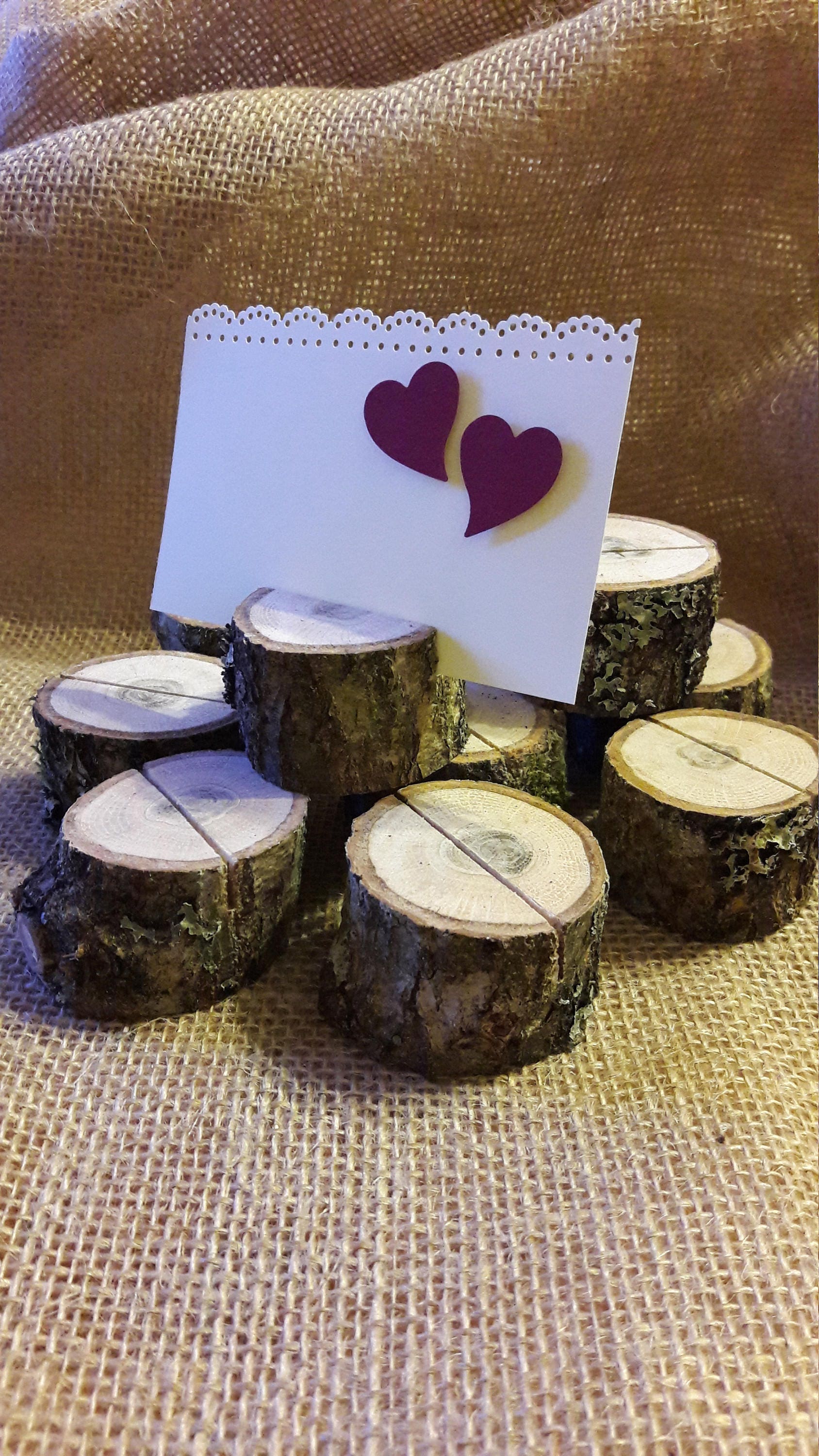 12 Rustic Wedding Table Card Holder - Etsy