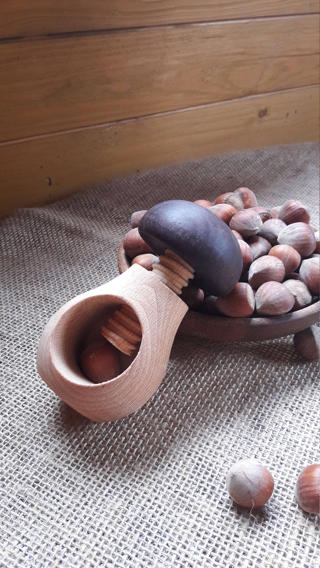 Wooden Nut Cracker, Kitchen Appliances Utensils, Natural Wooden ...