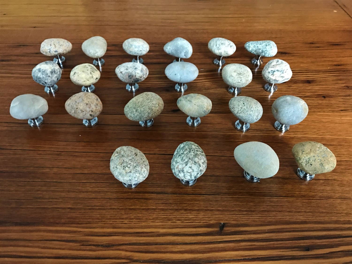 Custom Set of 22 Natural Cape Cod Beach Rock Cabinet Knobs - Etsy