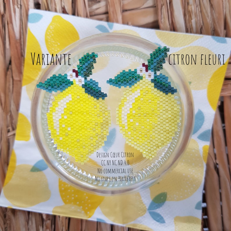 Diagramme Brickstitch Grand Citron Fleuri / Brickstitch | Etsy