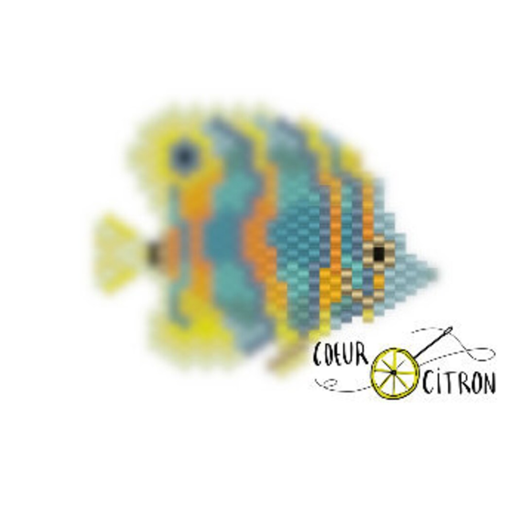 Diagram Brickstitch Tropical Fish Chelmon Rostratus / Brickstitch ...