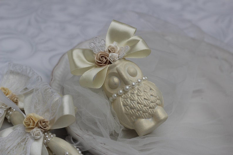 Cream & Ivory Christmas Tree Ornaments Handmade Nacreous X-mas - Etsy