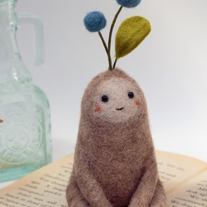 Needle Felted Plants Felted Plants With Red & Blue Berries Decorative ...