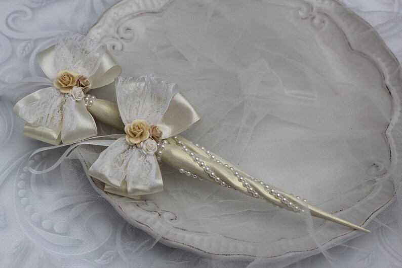 Cream & Ivory Christmas Tree Ornaments Handmade Nacreous X-mas - Etsy