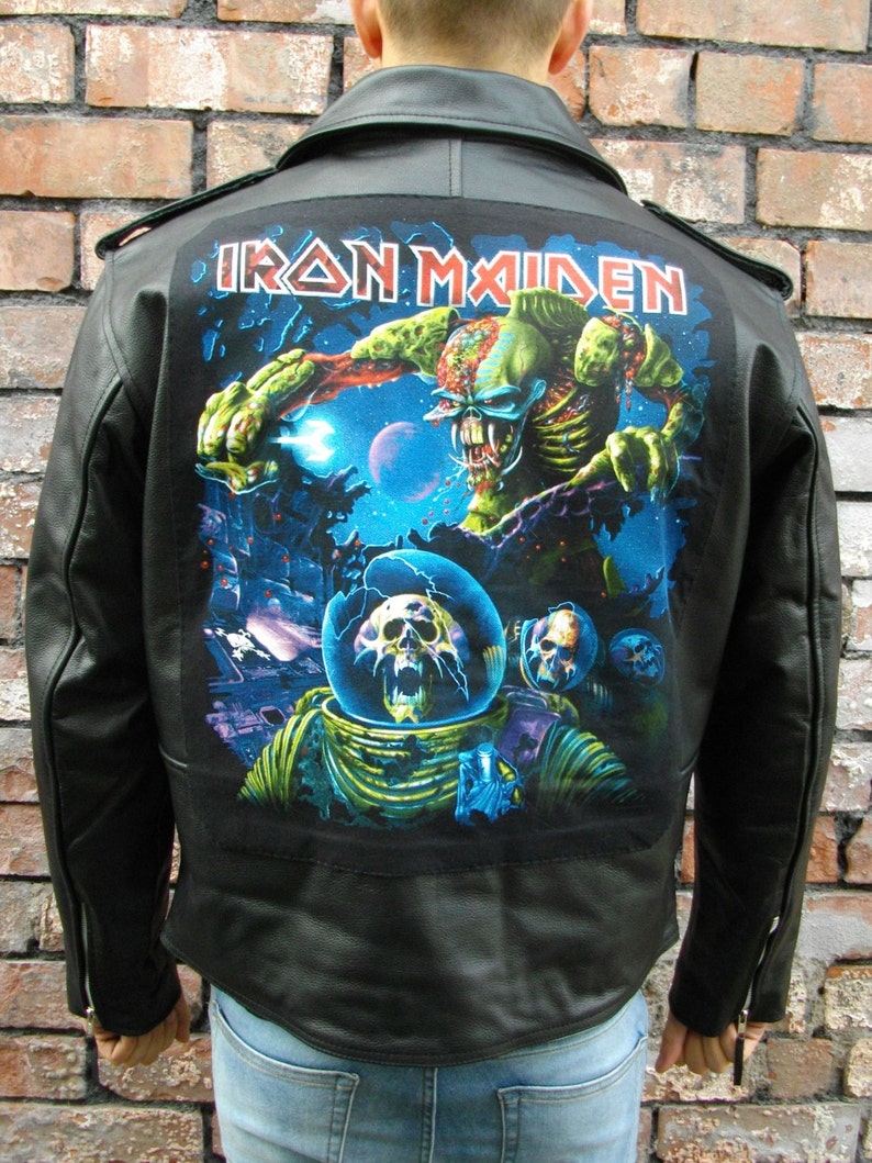Metalworks Iron Maiden 'final Frontier' Leather Jacket - Etsy UK