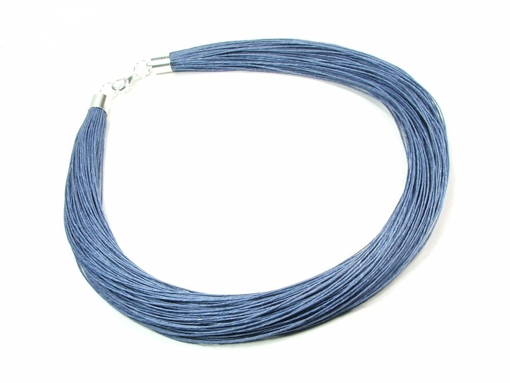 Jeans Color Jewelry Set, Organic Linen Jewelry, Stainless Steel Jewelry ...
