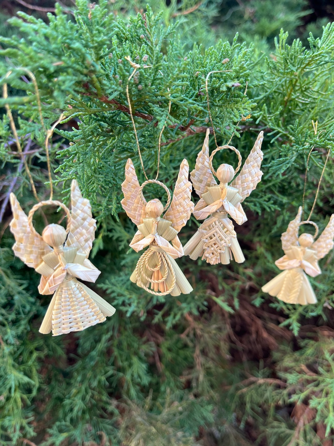 Angels Made of Straw Christmas Angels Christmas Tree Decorations ...