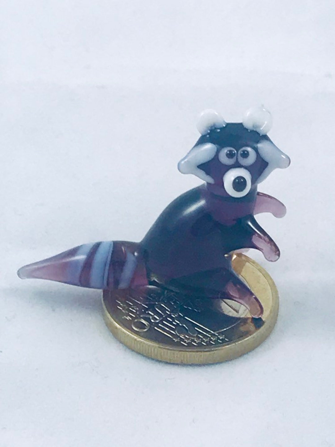 Raccoon Mini Miniature Glass Figurines - Etsy