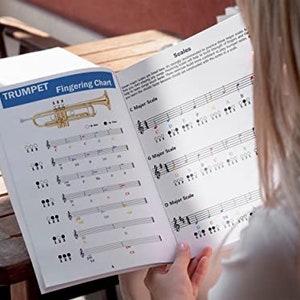 Beginner Trumpet Lesson Book, Suitable for All Levels, Color Coded ...