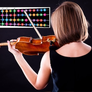 Color Coded Violin Fretboard Note Chart, Learn to Play Violin and Music ...