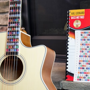 Color Coded Stickers Numbered Neck Notes Set of 2 Learn Guitar and ...