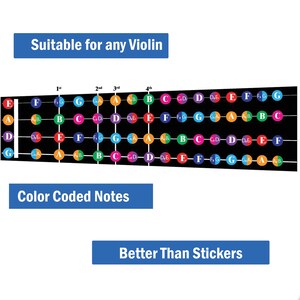 Color Coded Violin Fretboard Note Chart Learn to Play Violin - Etsy