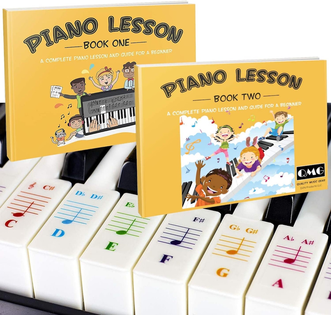 Color Piano and Keyboard Stickers and Complete Color Note Piano Music ...