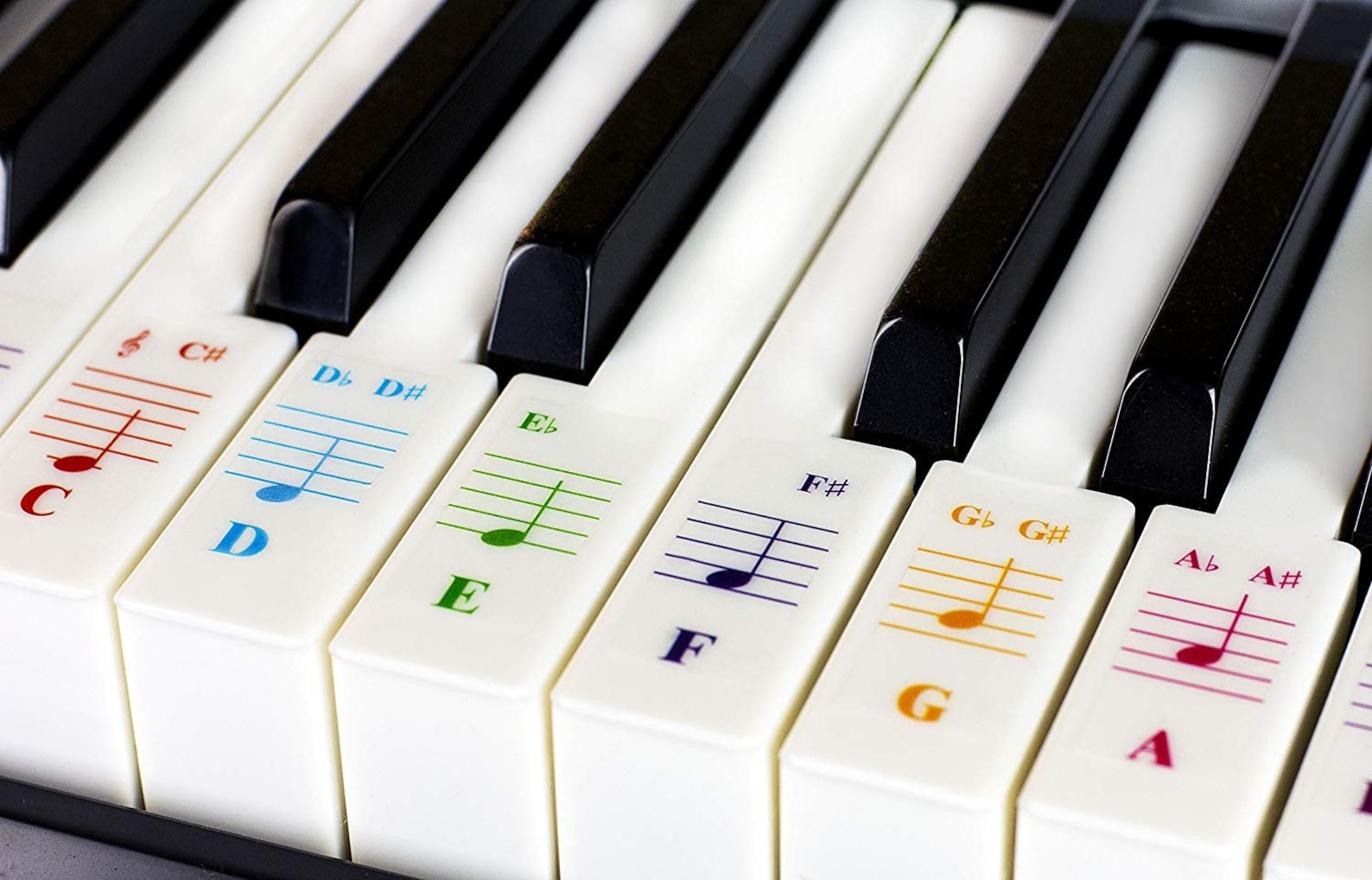 Color Piano Stickers for 49/61/ 76/88 Key Keyboards - Etsy