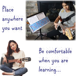 Color Coded Guitar Fretboard Note Chart, Learn to Play Guitar and Music ...