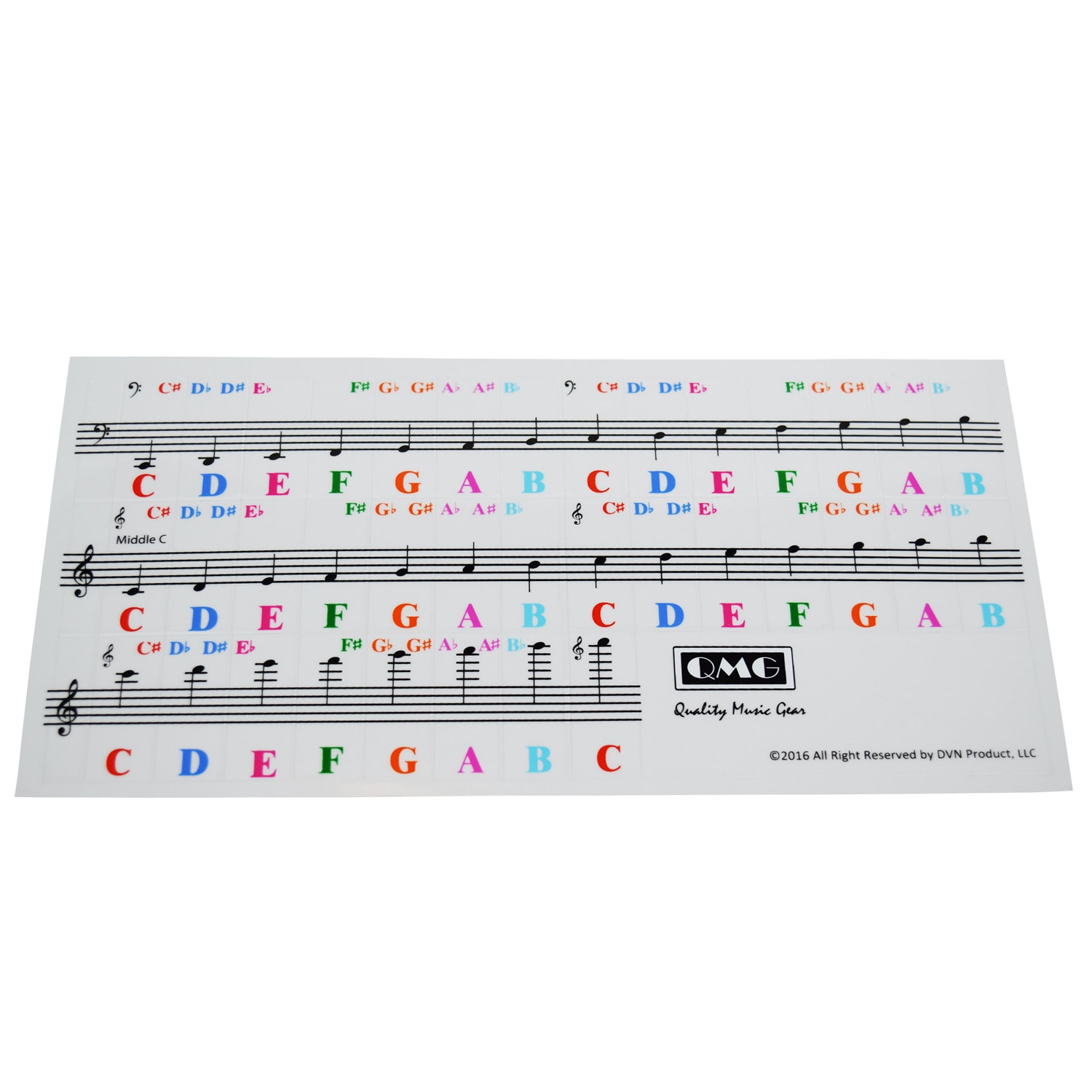 Piano Sticker for 61 Key Keyboards Transparent and Removable - Etsy