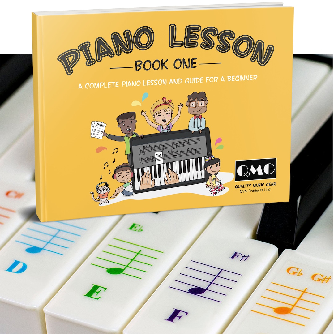 Color Piano and Keyboard Stickers and Complete Color Note Piano Music ...