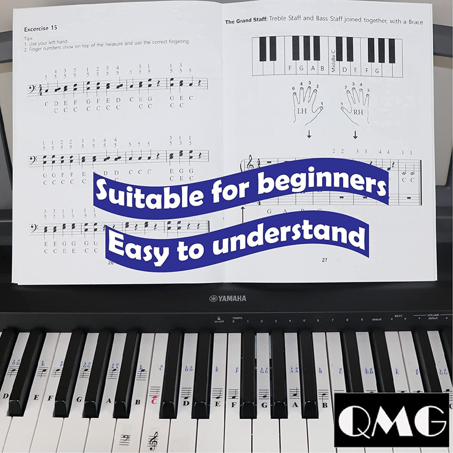 Piano and Keyboard Stickers and Complete Piano Music Lesson and Guide ...