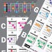 QMG Left Handed Guitar Chord Poster (24"x30") Educational Reference ...