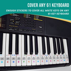 Piano Sticker for 61 Key Keyboards – Transparent and Removable - Etsy
