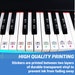 QMG Color Piano Keyboard Music Note Full Set Stickers for White and ...