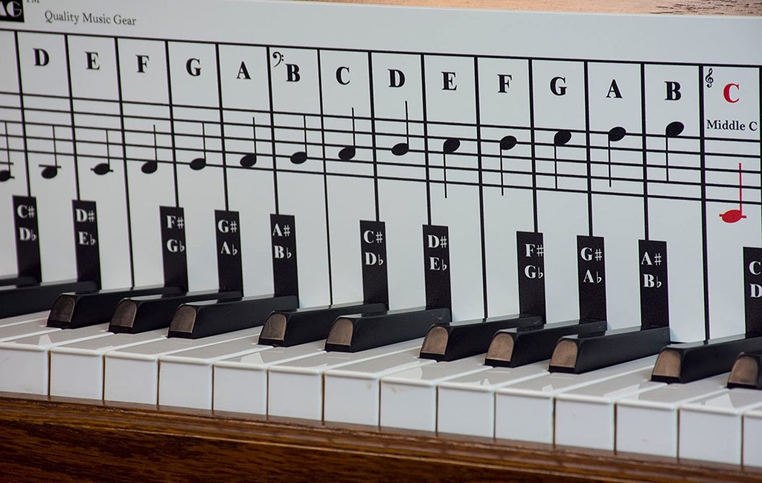 Piano and Keyboard Note Chart, Use Behind the Keys, Made With Foam PVC ...