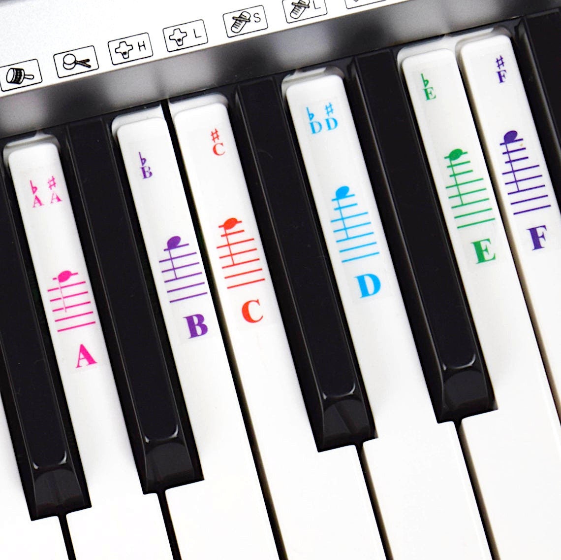 Piano Stickers for All White Keys 49/61/76 /88 Key Keyboards - Etsy