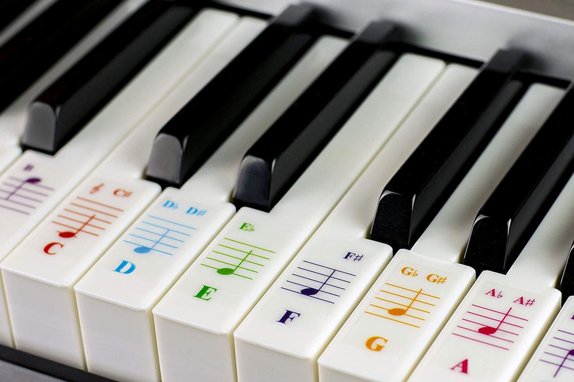 Color Piano Stickers for 49/61/ 76/88 Key Keyboards - Etsy