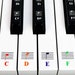 QMG Color Piano Keyboard Music Note Full Set Stickers for White and ...