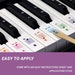 QMG Piano Stickers for Keys, Colorful Piano Keyboard Stickers for 49/61 ...