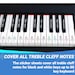 QMG Color Piano Keyboard Music Note Full Set Stickers for White and ...