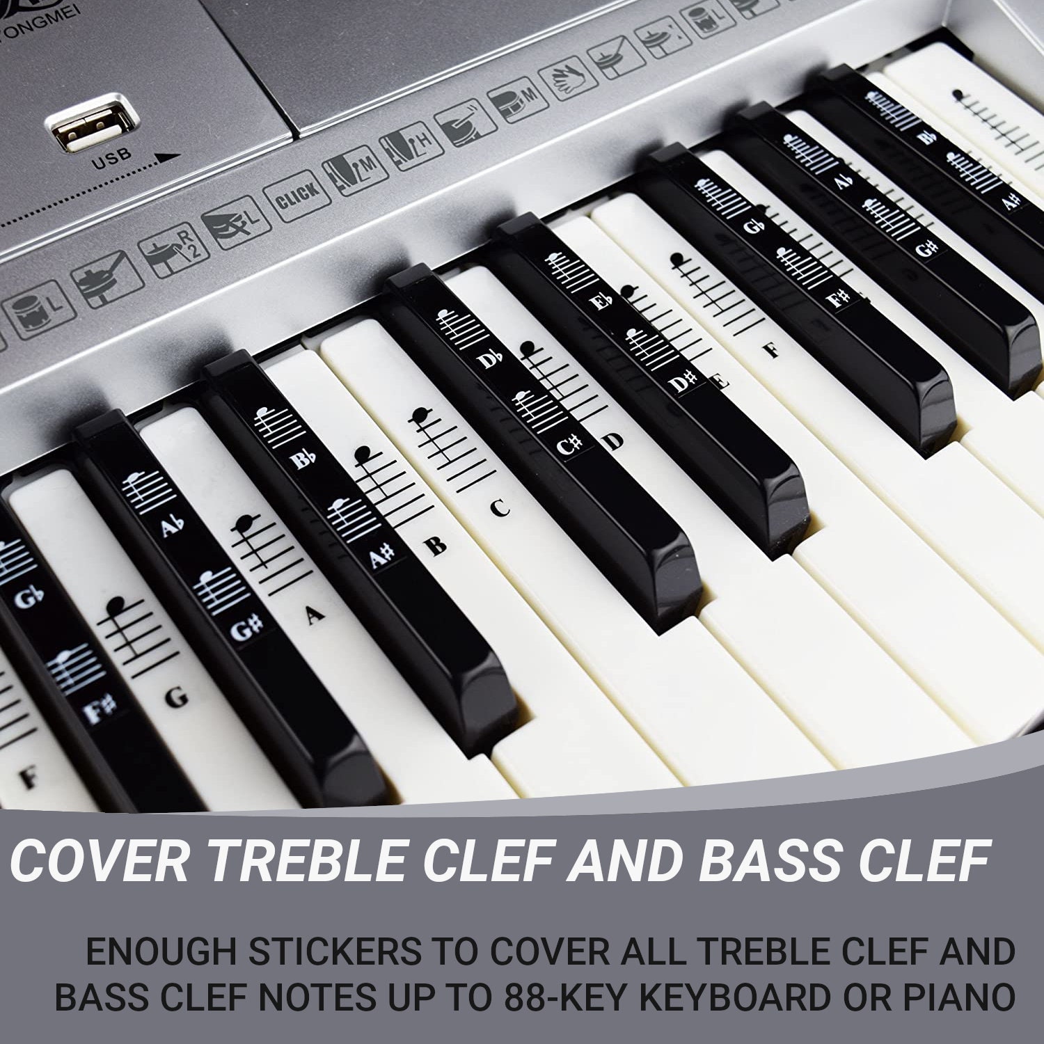 Piano and Keyboard Stickers and Complete Piano Music Lesson - Etsy