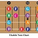 Color Coded Ukulele Guitar Fretboard Note Chart Learn to Play Guitar ...