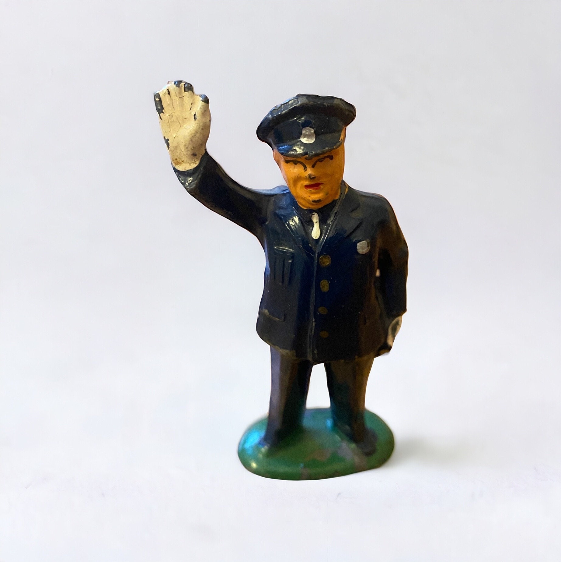 Cast Figurine Traffic Cop Waving Policeman - Etsy