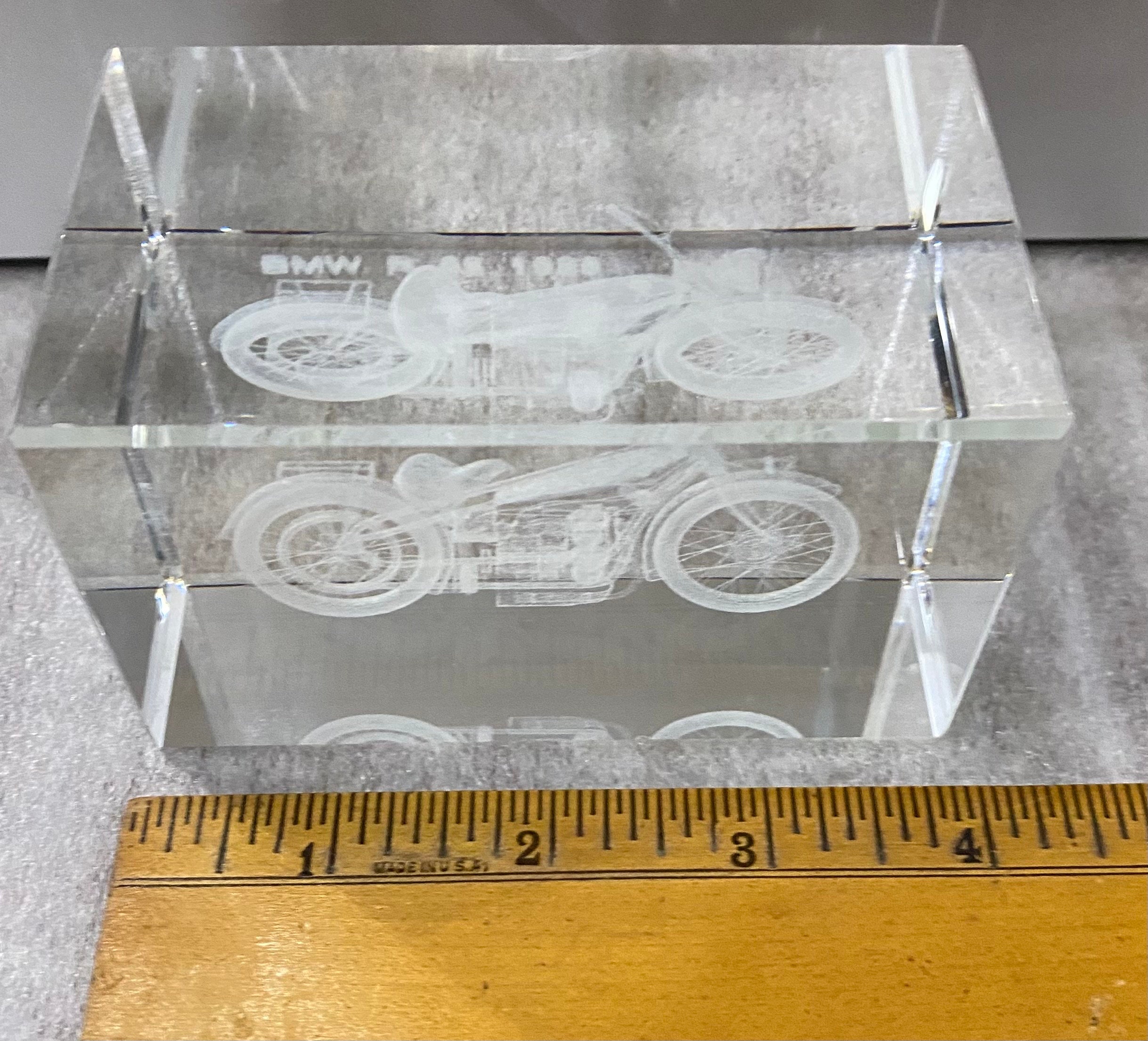 Heavy Glass Paperweight Etched BMW Motorcycle 1923 R32 4 - Etsy