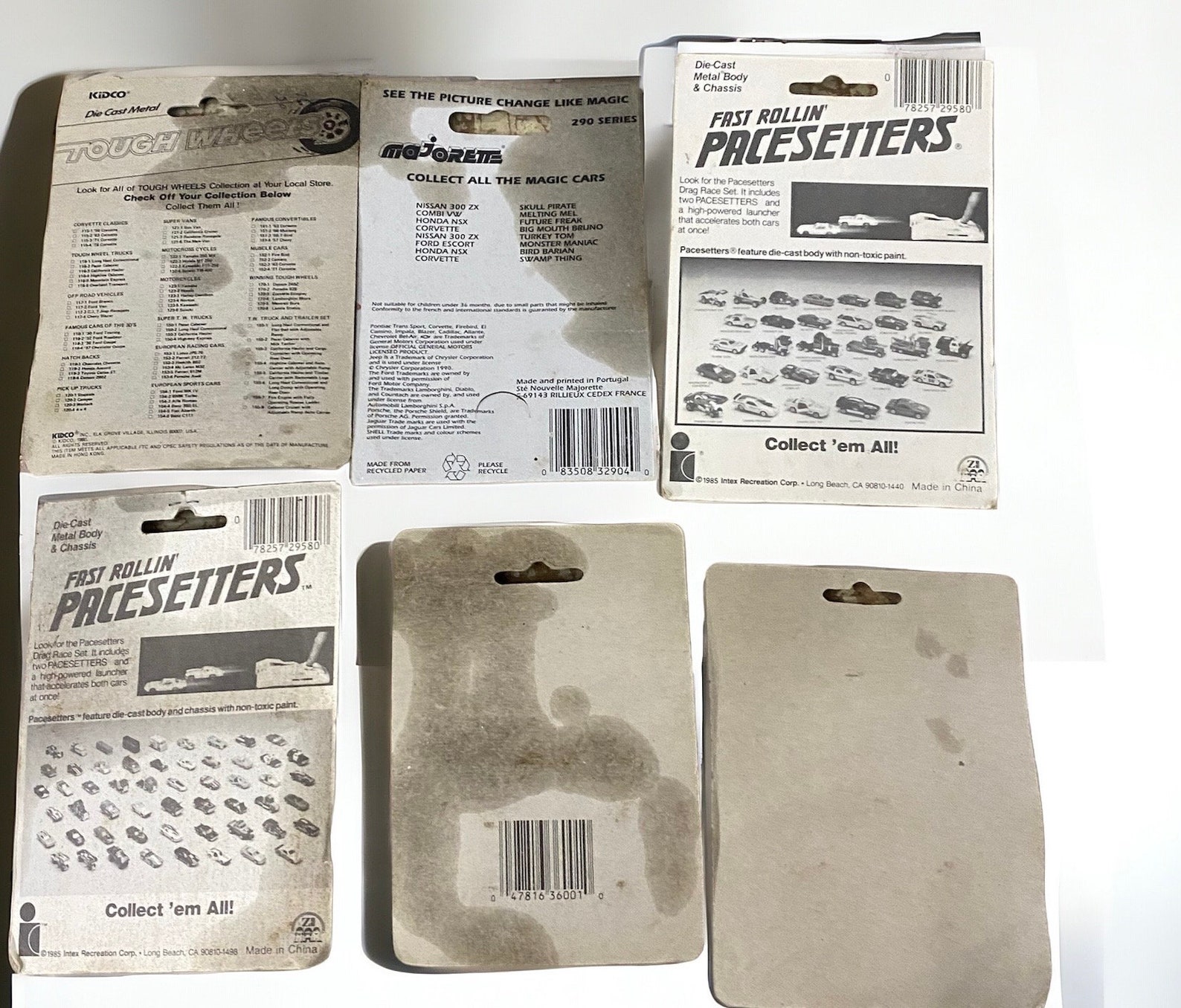 Childhood Dime Store Toys 6 Toy Cars in Original Packages packages in ...