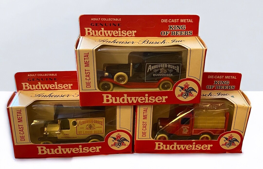 Budweiser Delivery Trucks LLEDO England Models of Day Gone Lot of 3 in ...