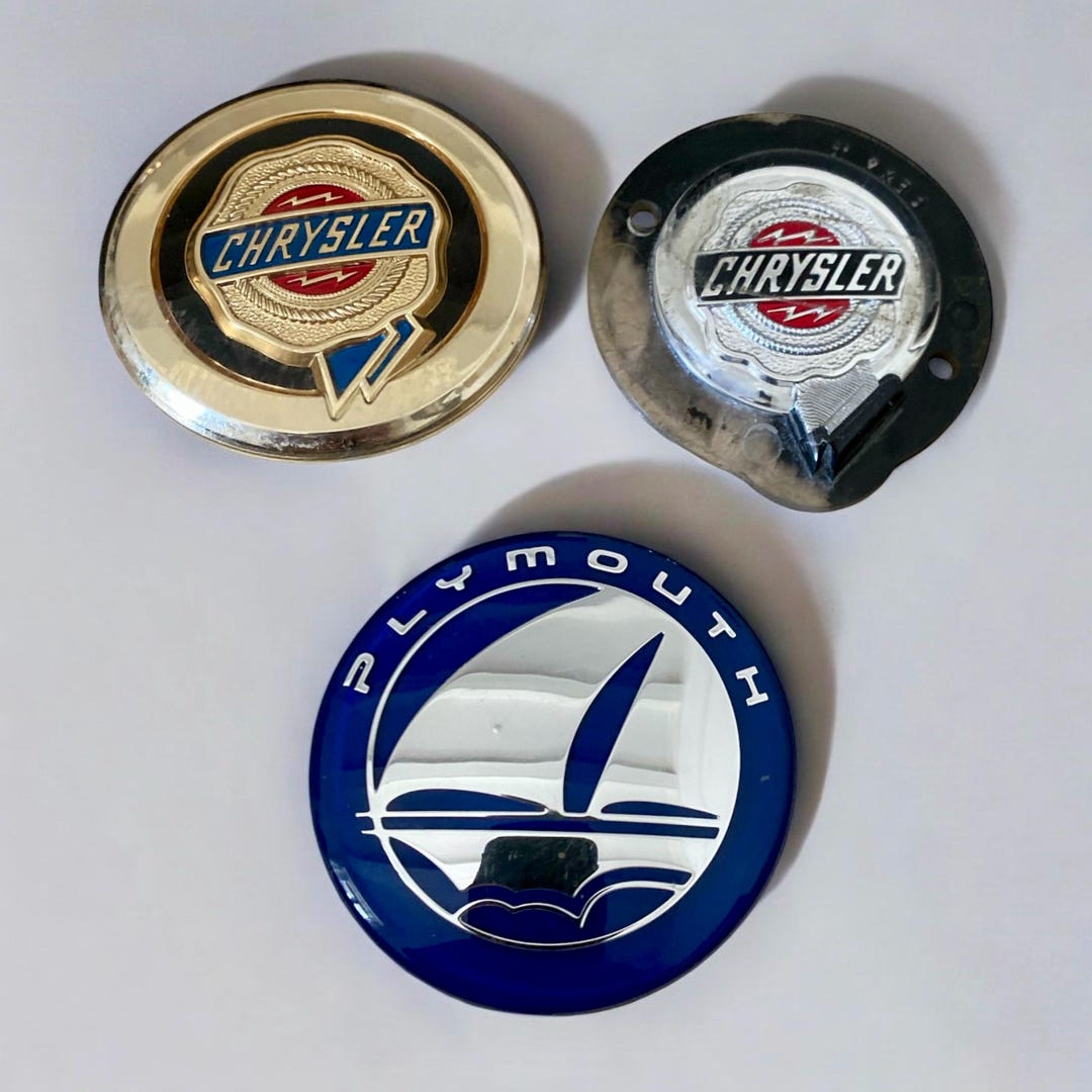 Chrysler Plymouth Medallion Badges Emblems Plastic Damage Boats and ...