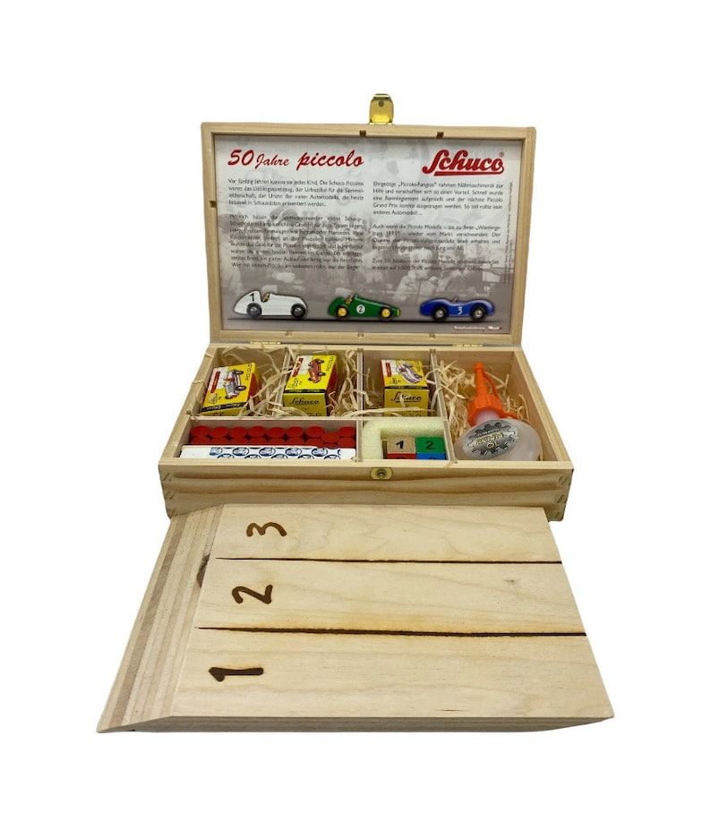 Schuco Piccolo Race Car Set: 50 Year Collector's Edition in Wood Box - Etsy