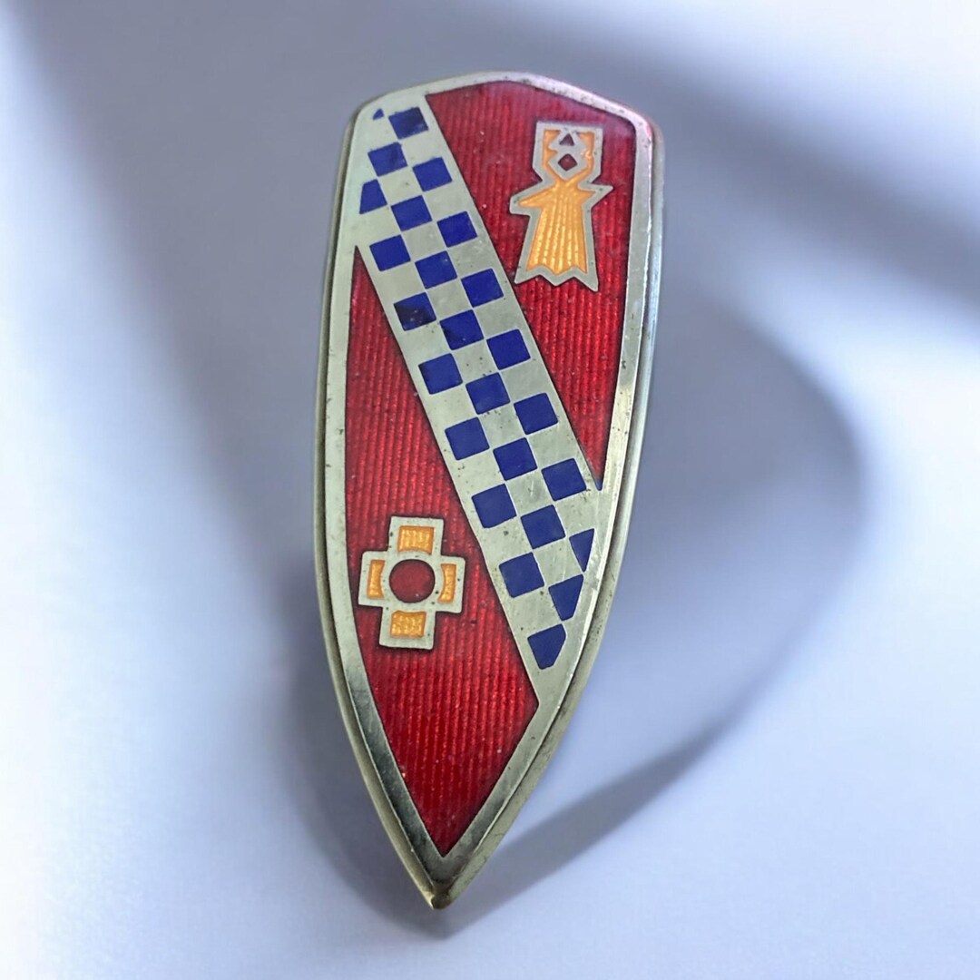 1939 - 1941 Buick Trunk Emblem Cloisonne Sheild Design 2 Mounting Pins ...