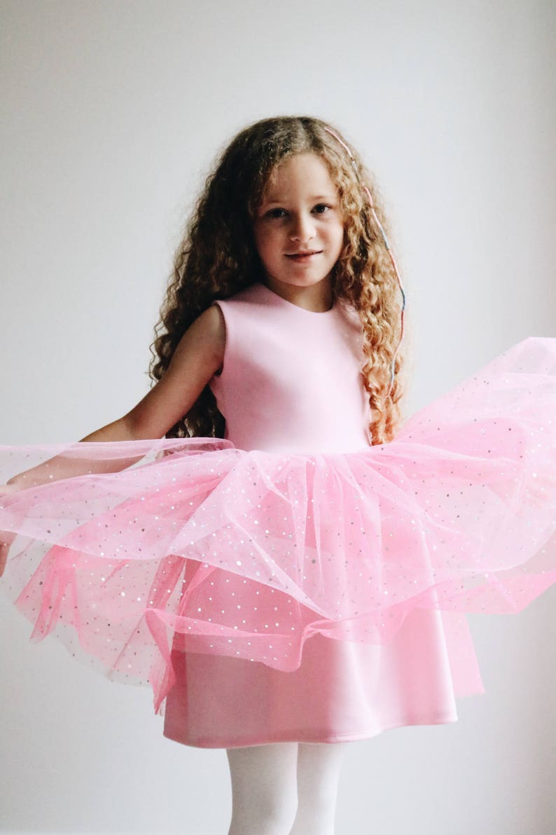 Handmade Pink Sparkly Tulle Tutu Party Dress | Etsy