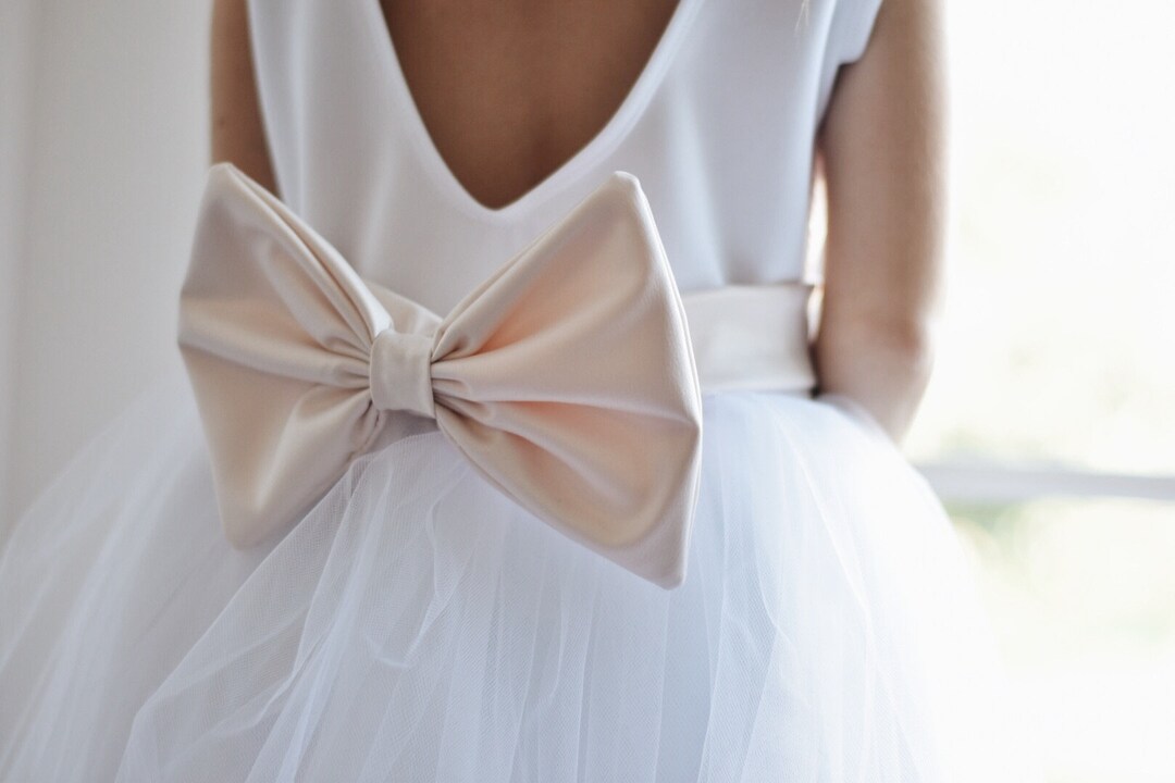 Duchess Satin Bow Sash - Etsy