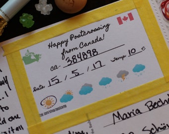 Postcrossing Stamp Postcrossing Sticker Gift for - Etsy