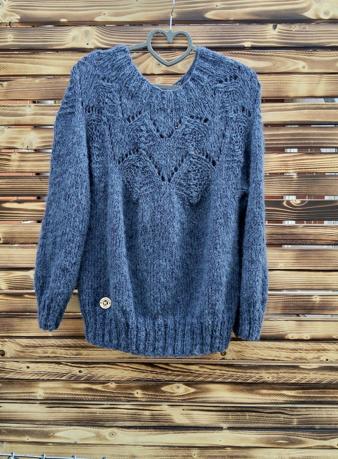 Alpaca Wool Sweater, Tunic, Ajour Pattern, Women, Soft, Scratch-free ...