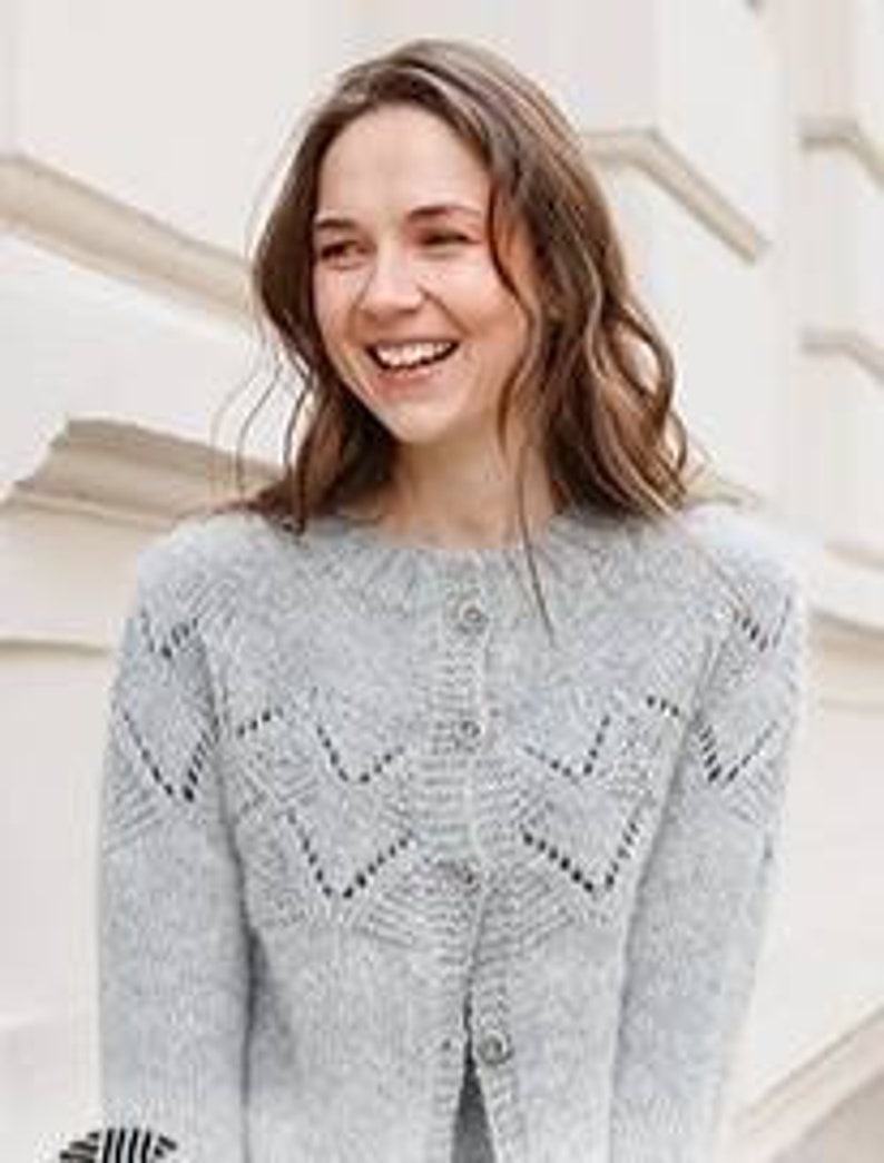 Knitted Alpaca Wool Jacket, Ajour Pattern, Women, Soft, Scratch-free ...