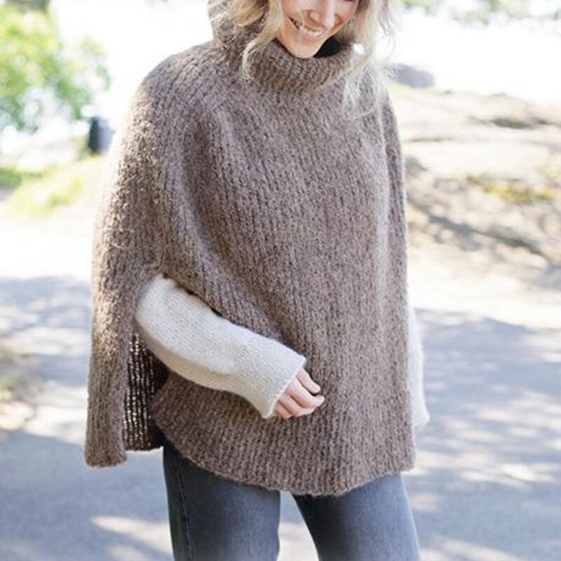 Hand Knit Poncho - Etsy