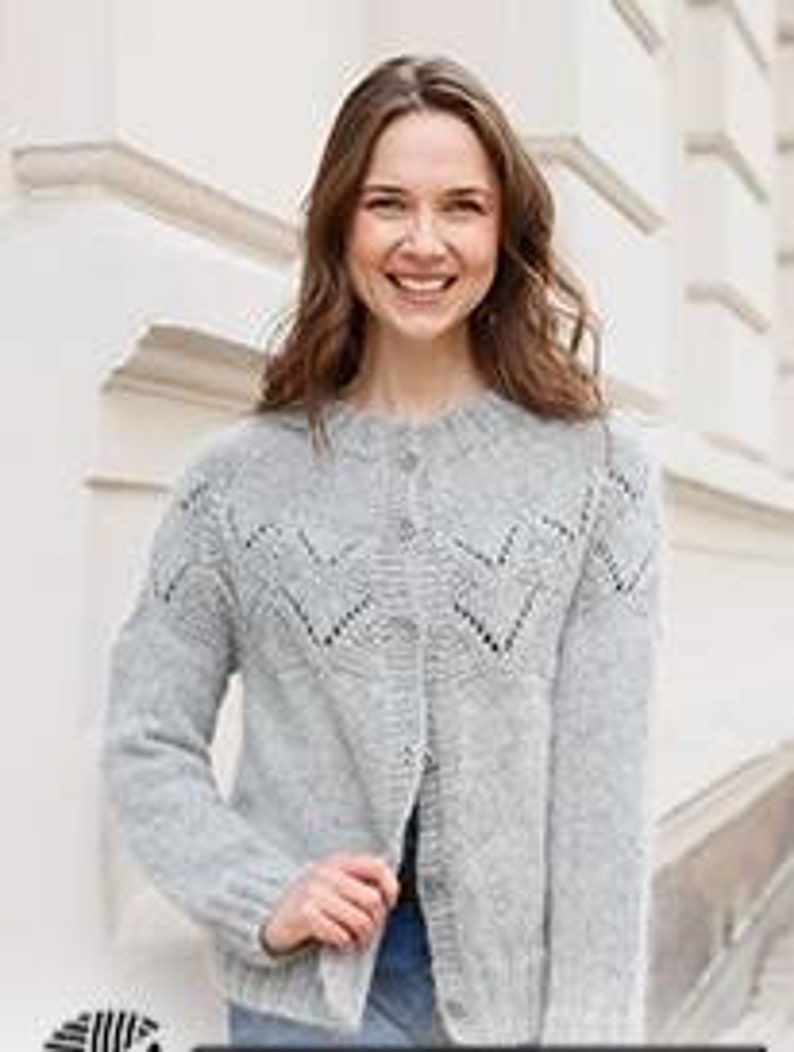 Knitted Alpaca Wool Jacket, Ajour Pattern, Women, Soft, Scratch-free ...