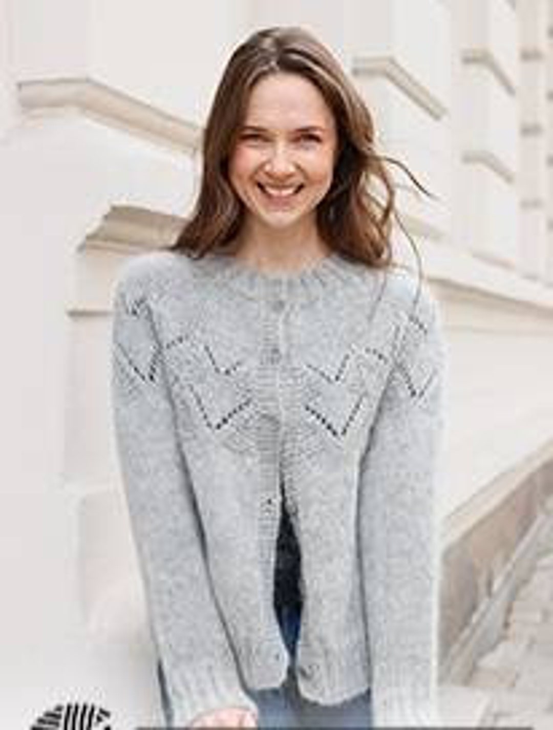 Knitted Alpaca Wool Jacket, Ajour Pattern, Women, Soft, Scratch-free ...