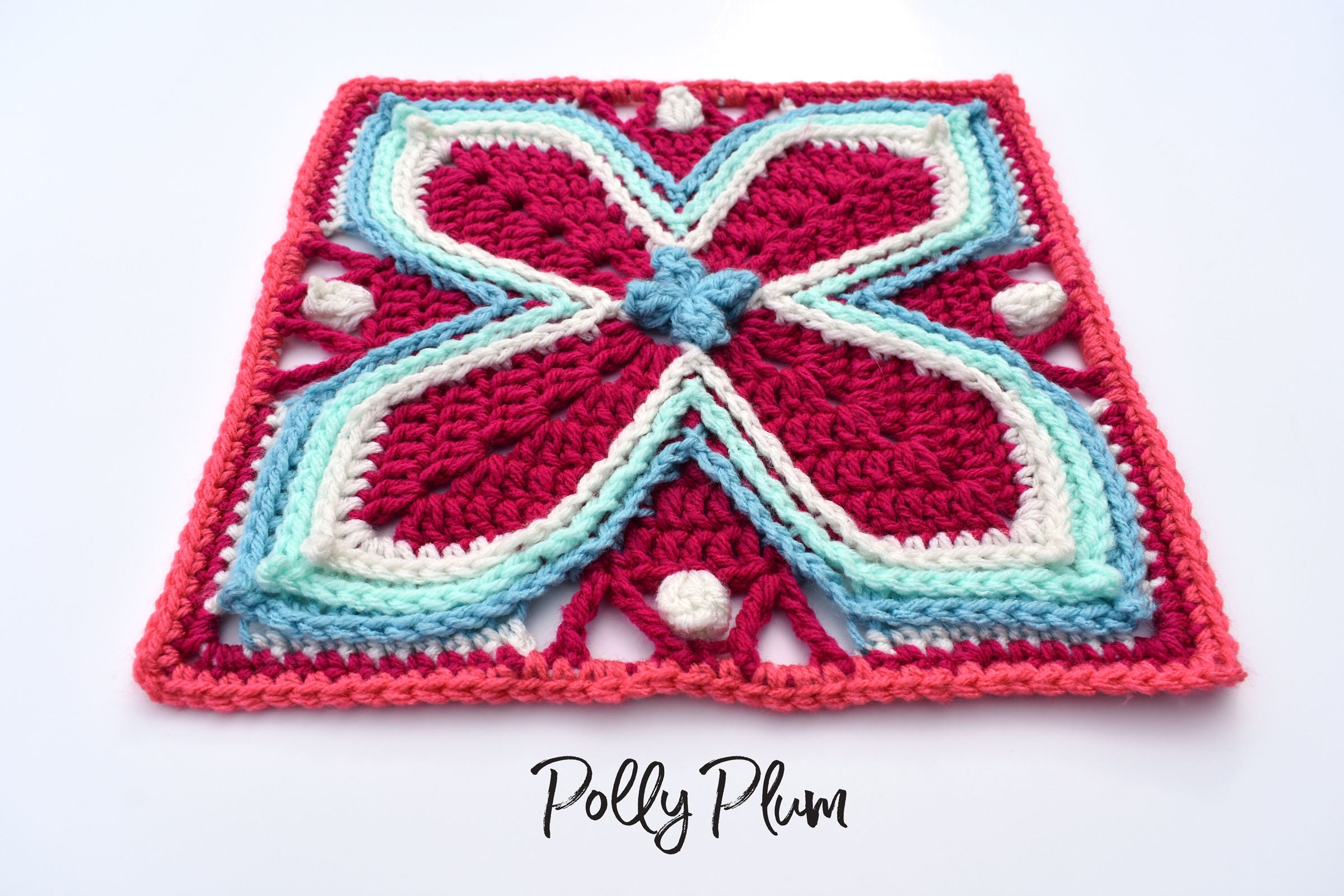 Crochet Pattern - Fairy Wings Granny Square Afghan Block for Sampler ...